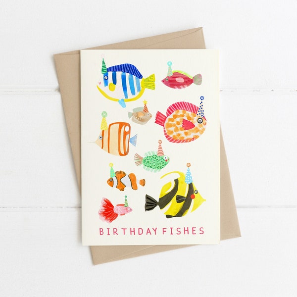 Fish Birthday Card - Etsy