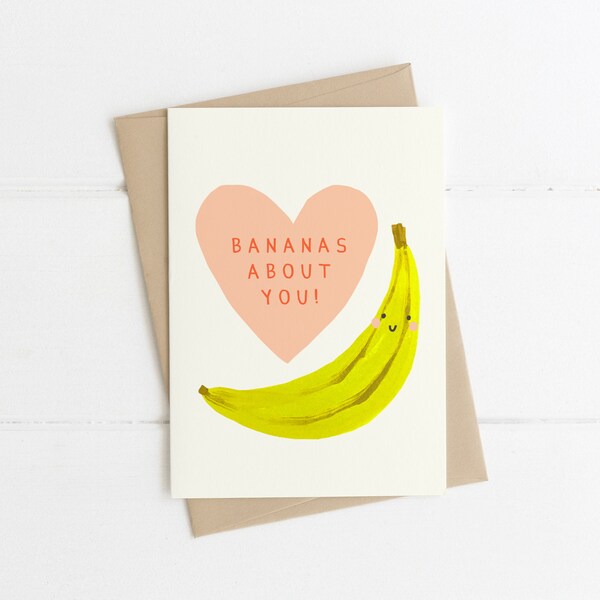 Banana Card - Etsy
