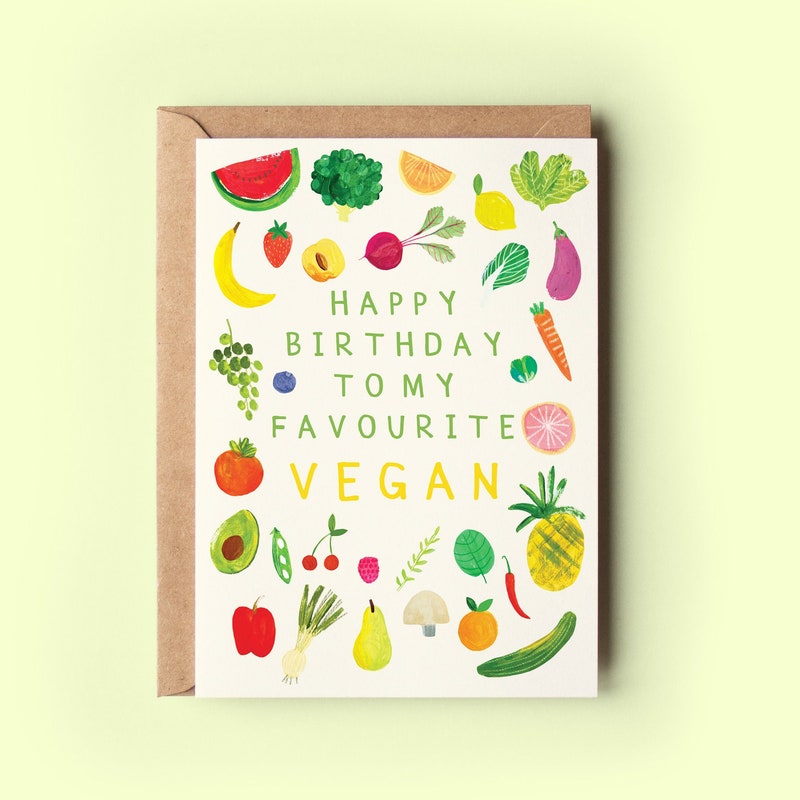 Vegan Card - Etsy