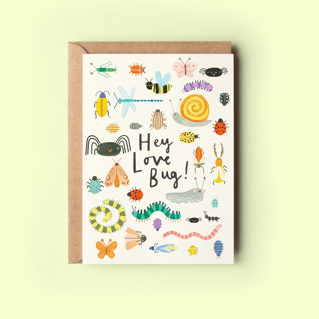 Love Bug Card | Insect Bugs Birthday Card Funny Humour Greeting Card ...