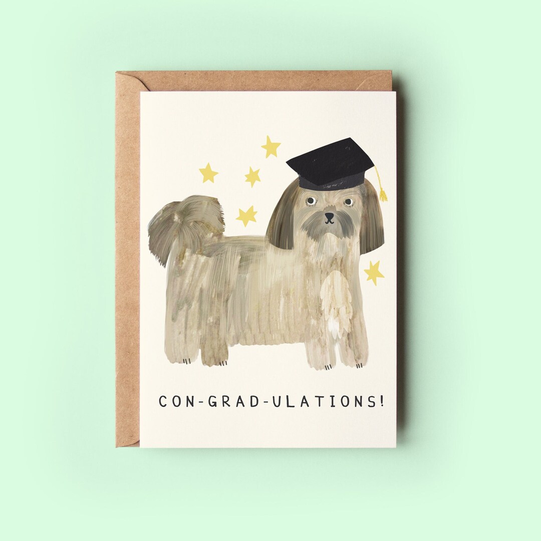 Congradulations Dog Graduation Card | Congratulations Well Done ...