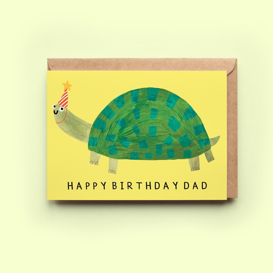 Tortoise Dad Birthday Card | Father Pa Daddy Poppa Pops Cards Funny ...