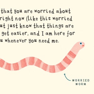Worried Worm Card | Greetings Thinking of You Just to Say Good Luck ...