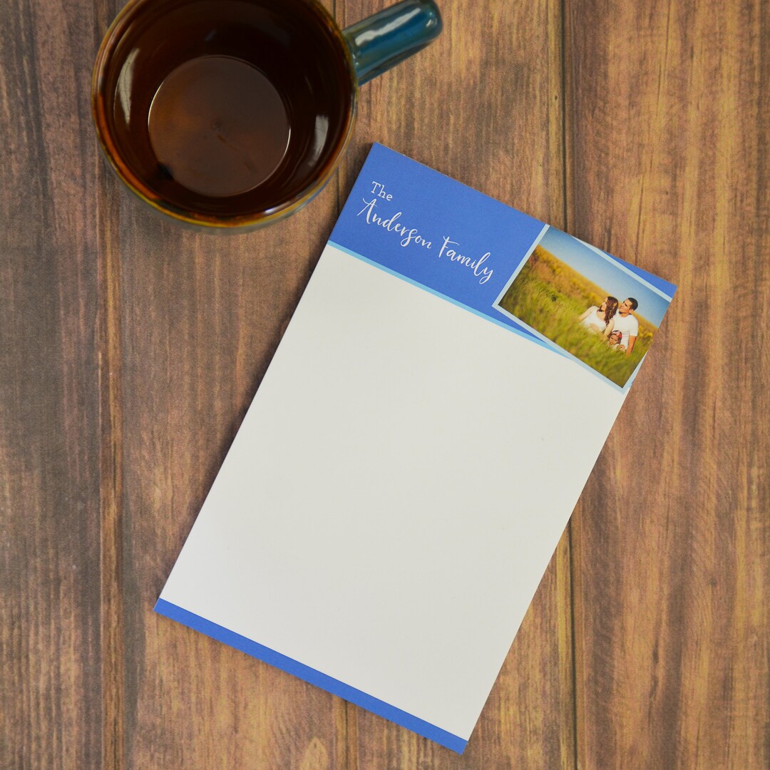 Family Name Notepad | Add Your Own Photo | Family Notepad - Etsy