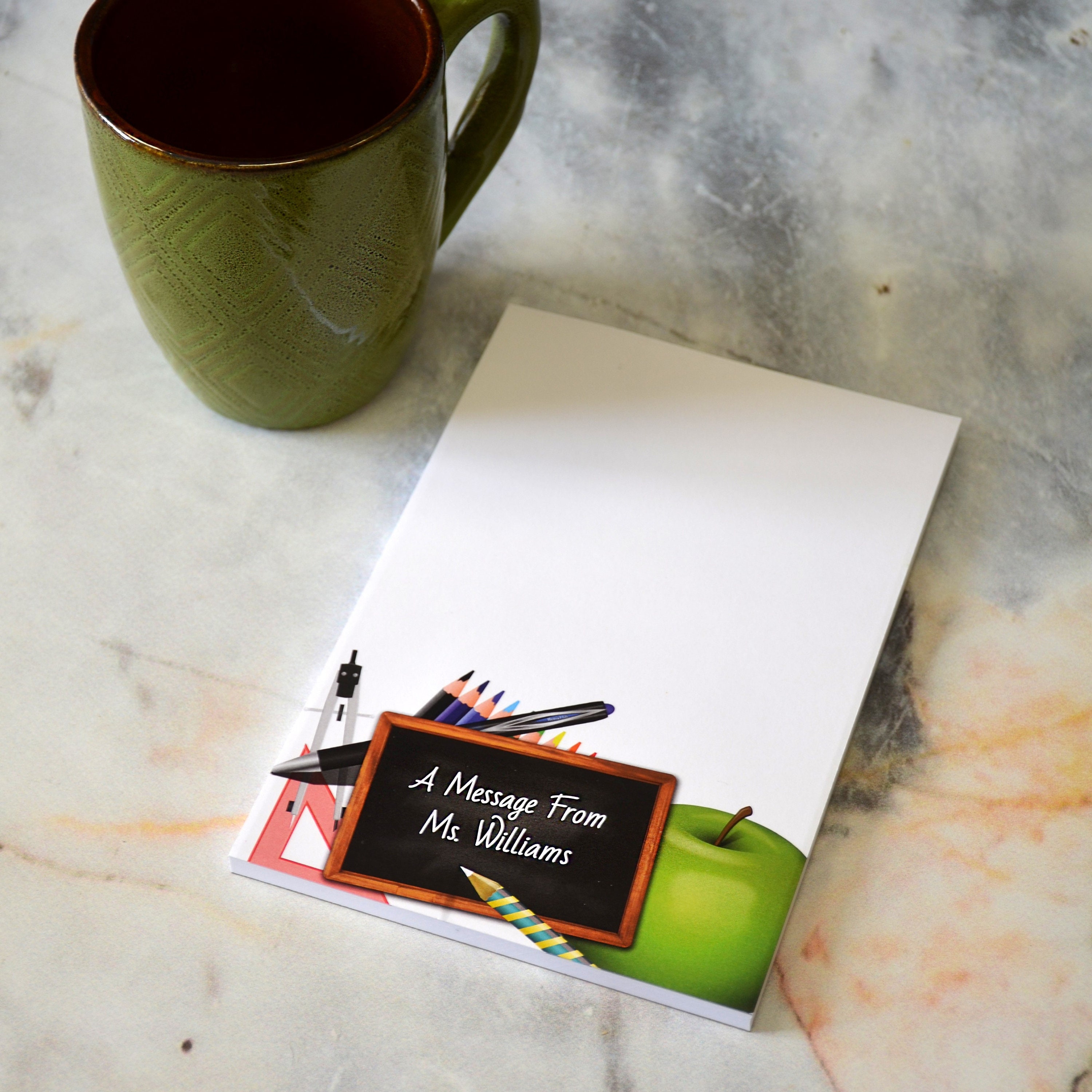 A Message From Teacher Notepad Custom Chalk Board - Etsy