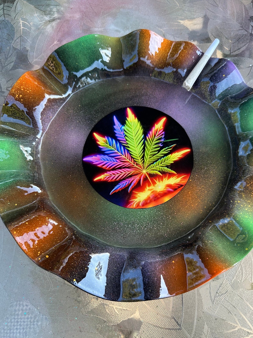 Cannabis Ashtray - Rolling Tray - Decor - Serving Tray - Etsy