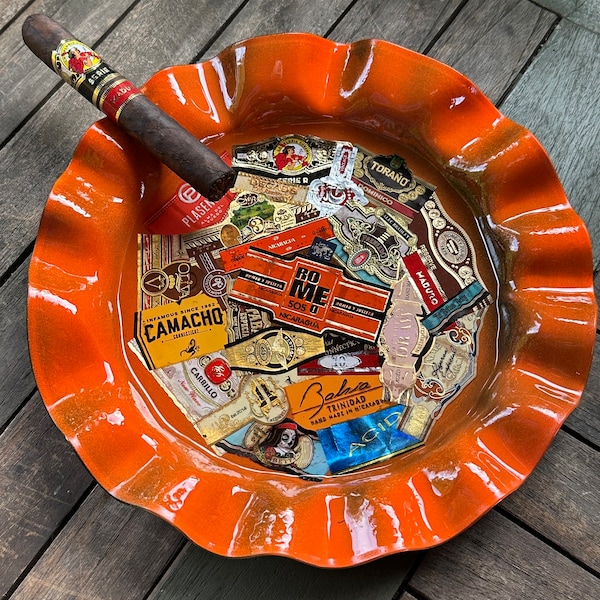 Vintage Orange Ashtray - Etsy