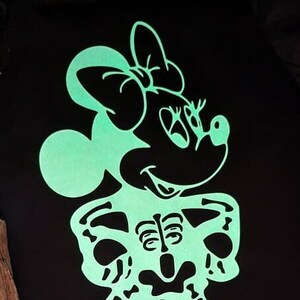 Skeleton Minnie, Glow in the Dark Minnie, Skeleton Halloween Shirt ...