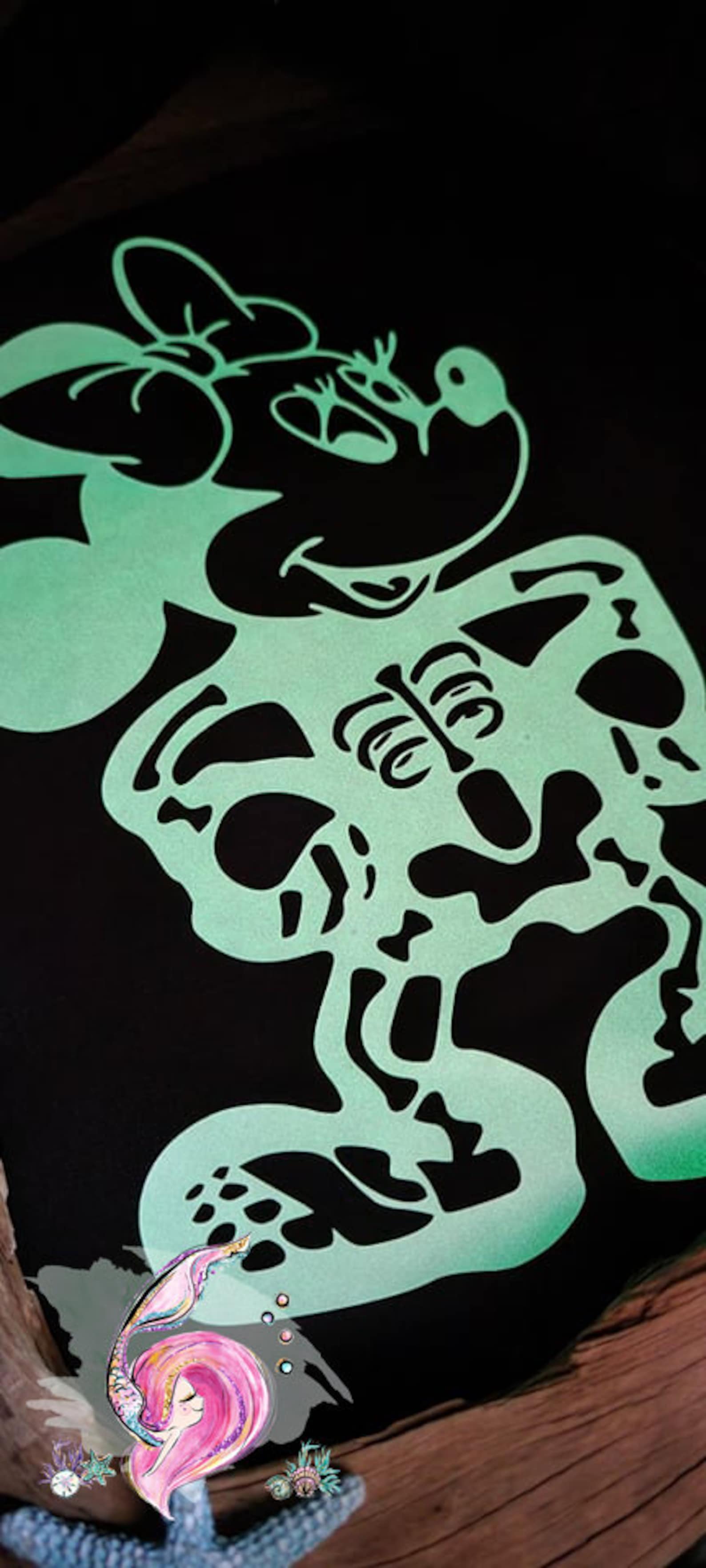 Skeleton Minnie Glow in the Dark Minnie Skeleton Halloween - Etsy Canada