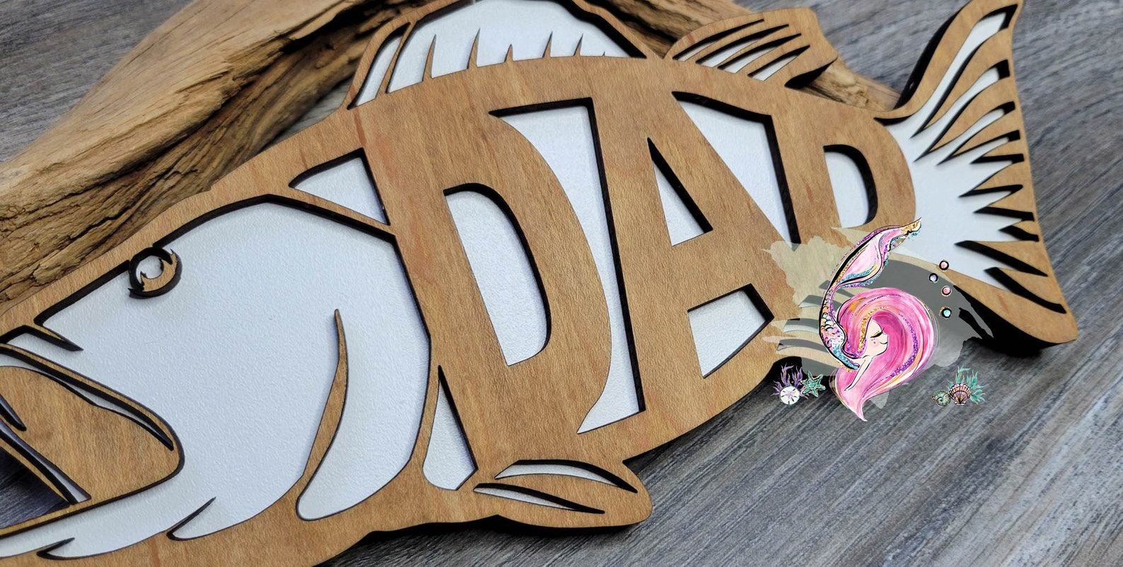 Fish Sign, Dad Fish Sign, Bass Fish, Fathers Day Sign, Dad Fishing Sign ...