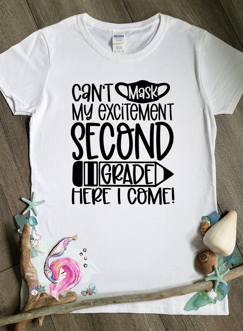 Can't Mask My Excitement Kindergarten Here I Come First | Etsy