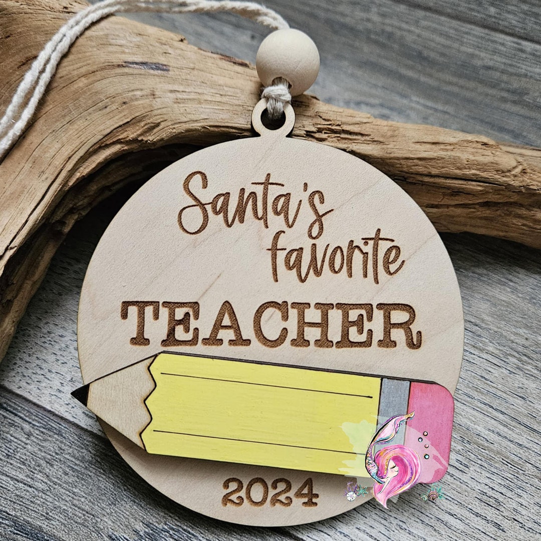 Santa's Favorite Teacher, Best Teacher, Number One Teacher, Gift for ...