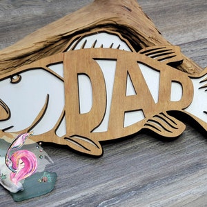 Fish Sign, Dad Fish Sign, Bass Fish, Fathers Day Sign, Dad Fishing Sign ...