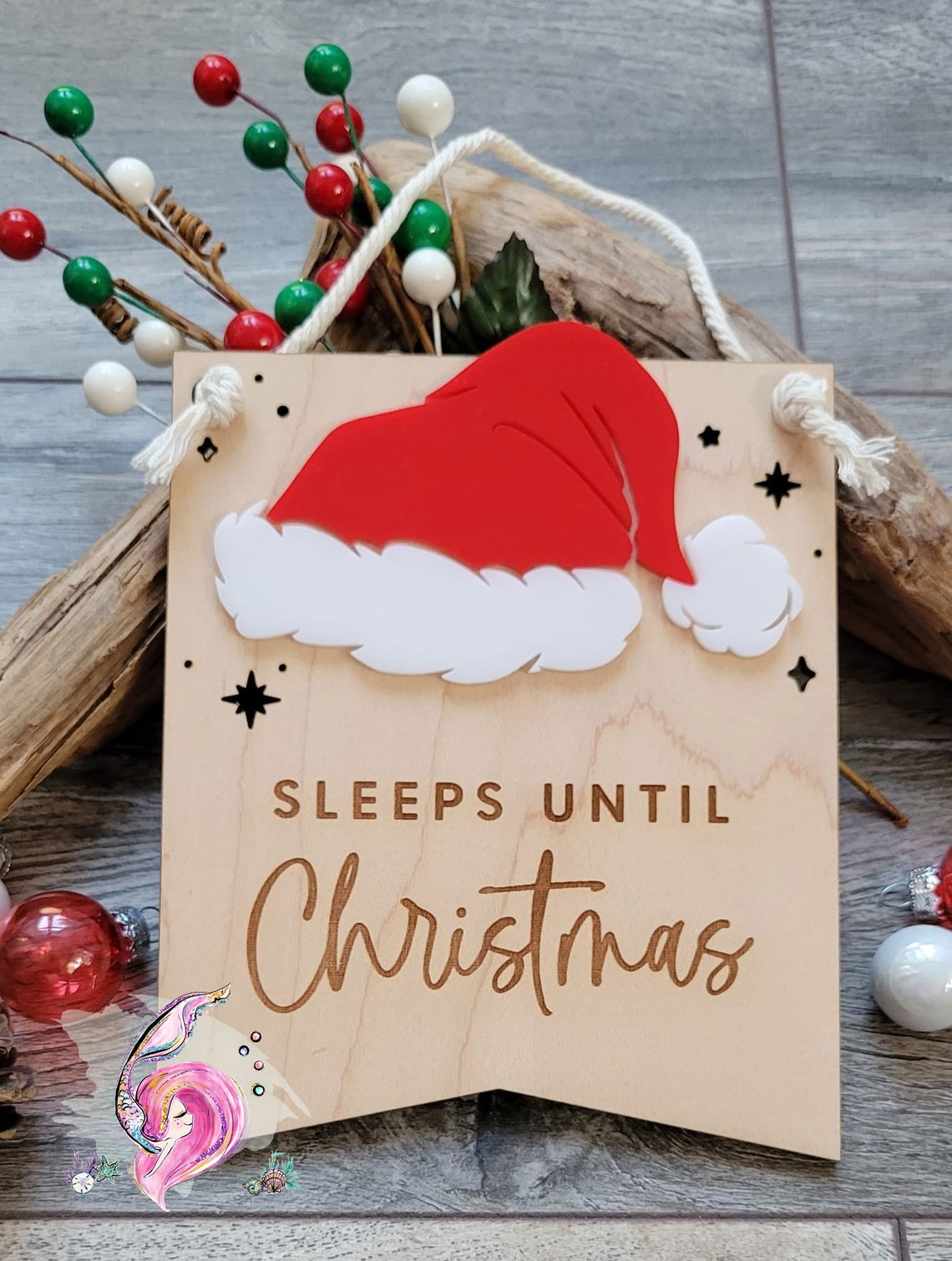 Countdown to Christmas Sign Santa Claus is Coming Christmas - Etsy Canada