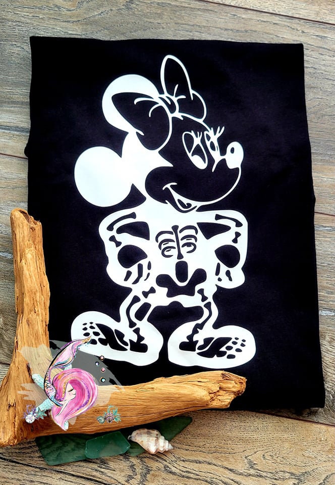 Skeleton Minnie Glow in the Dark Minnie Skeleton Halloween - Etsy Canada