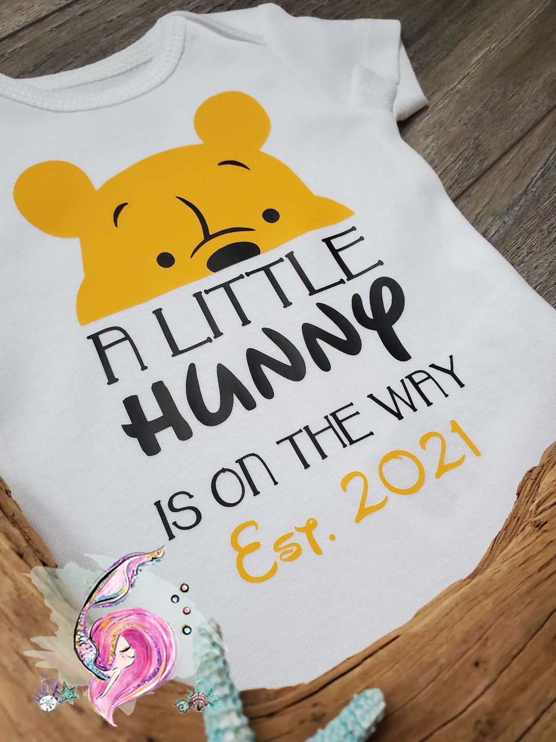 Little Hunny is on the Way Pooh Pregnancy Announcement - Etsy