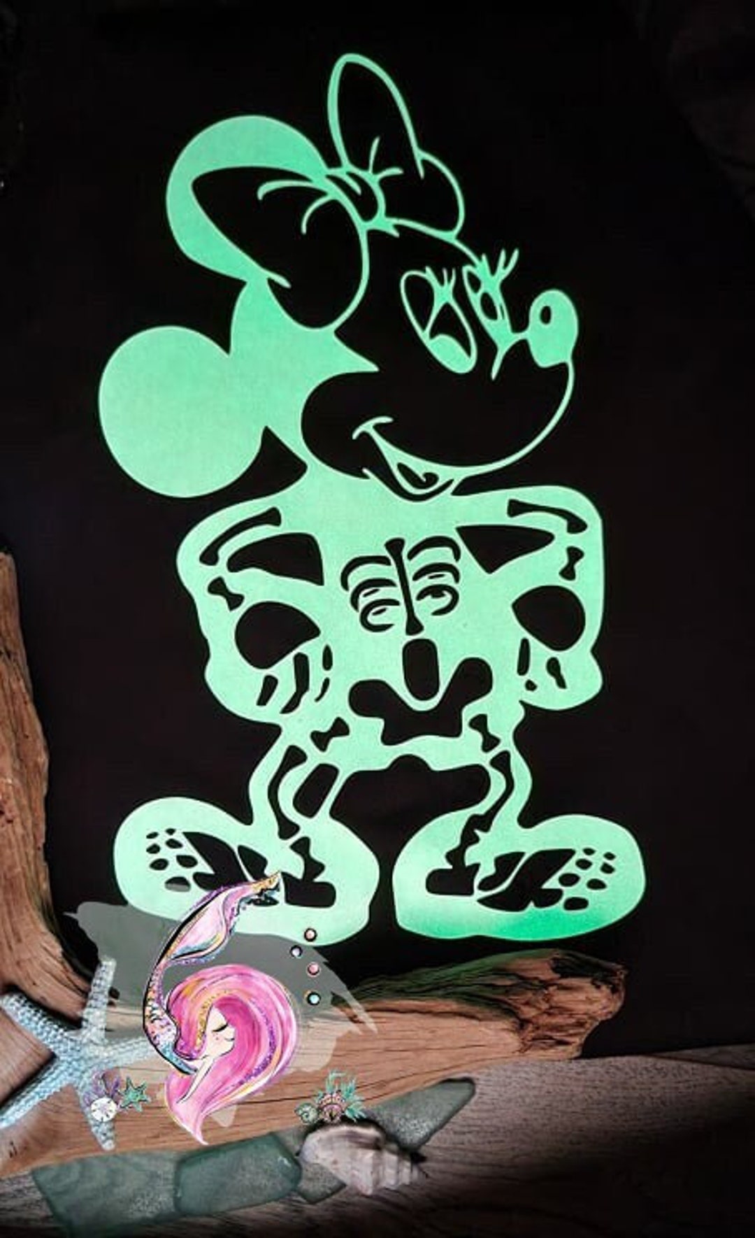 Skeleton Minnie Glow in the Dark Minnie Skeleton Halloween - Etsy