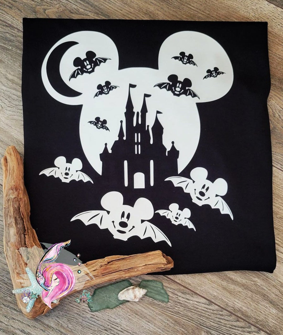 Disney Castle Halloween Shirt, Glowing Bat Shirt, Mickey Bat Shirt ...