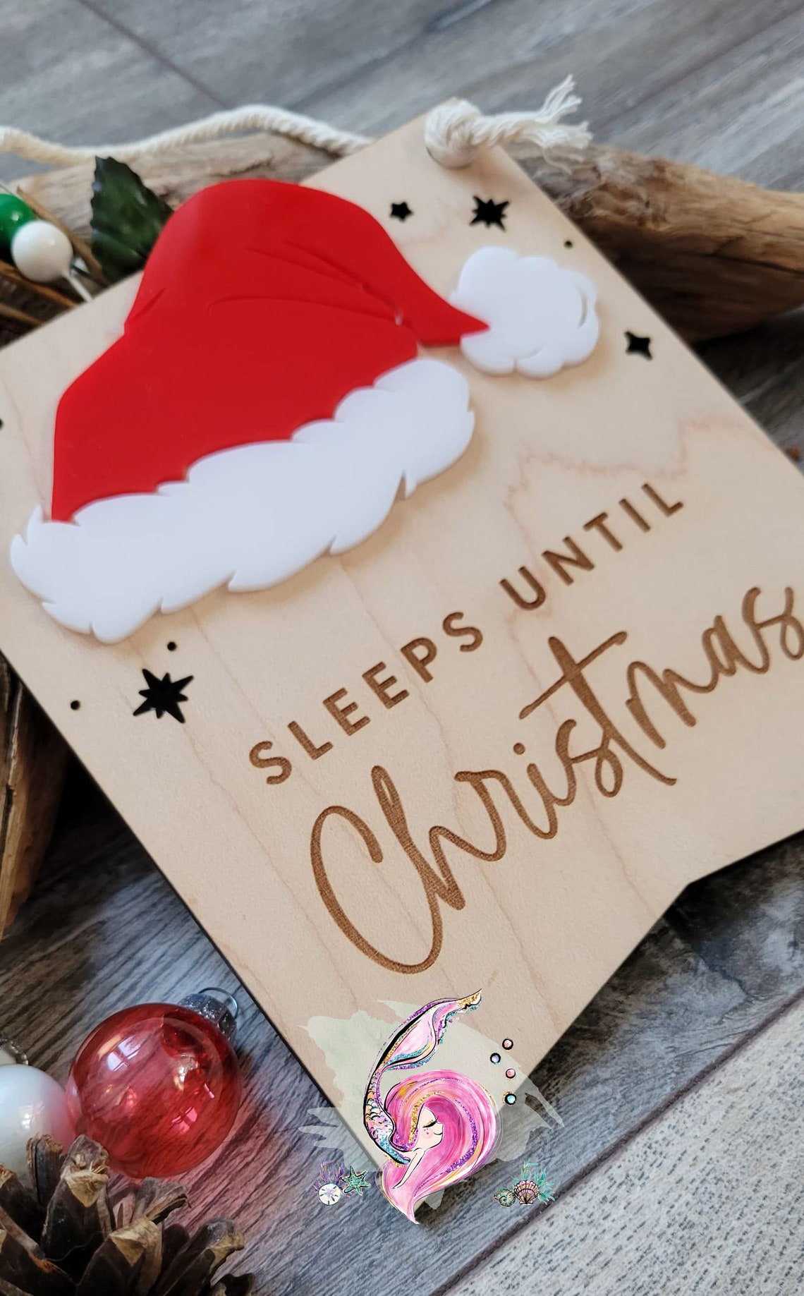 Countdown to Christmas Sign Santa Claus is Coming Christmas - Etsy Canada