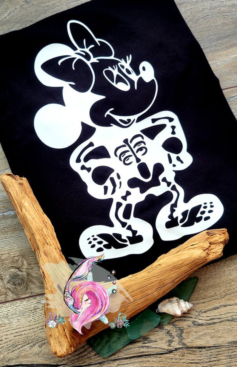 Skeleton Minnie Glow in the Dark Minnie Skeleton Halloween - Etsy Canada