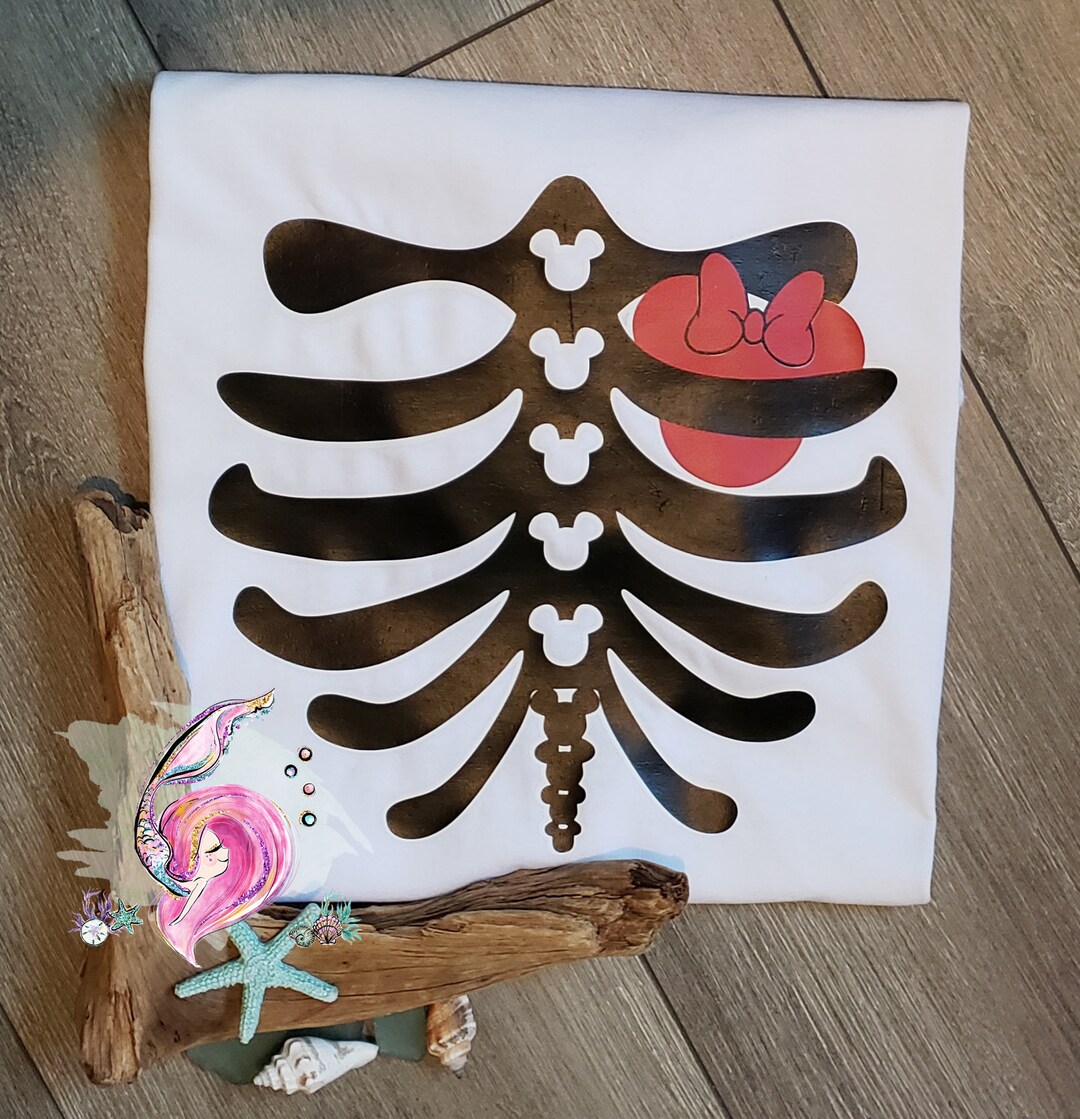 Skeleton Minnie, Glow in the Dark Minnie, Skeleton Halloween Shirt ...