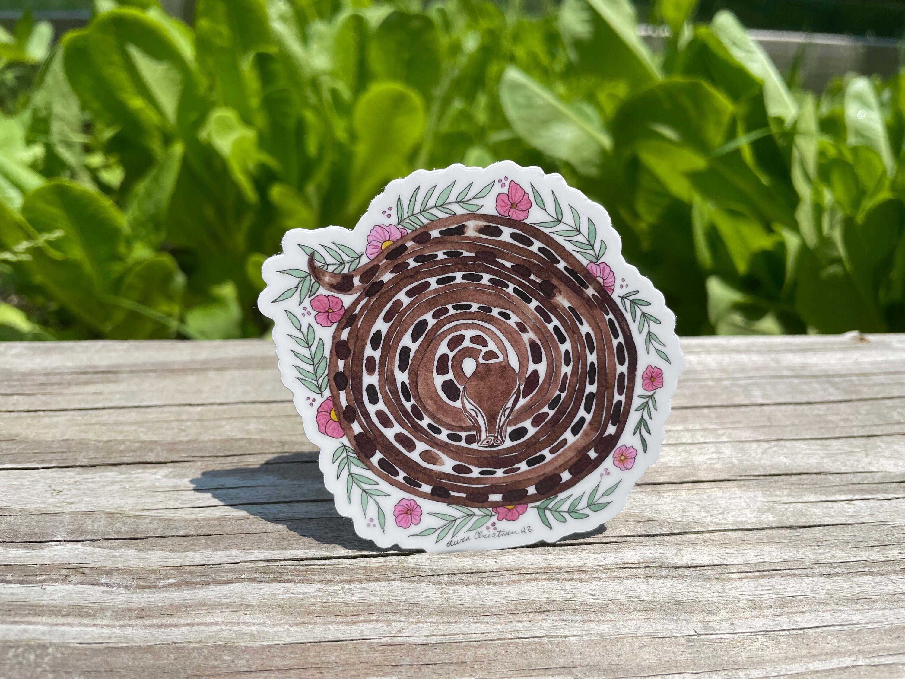 Snake Sticker, Reptile Sticker, Die Cut Sticker, Botanical Snake ...