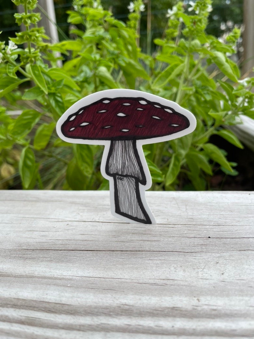 Mushroom Sticker, Waterproof Vinyl Sticker, Nature Sticker, Pen Pal ...