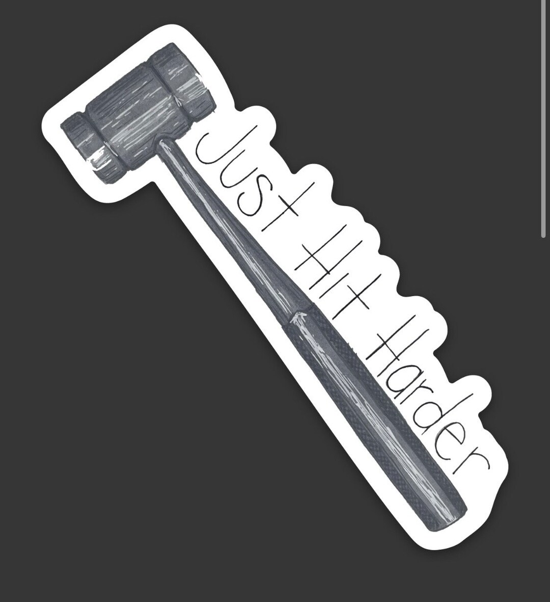 Just Hit Harder Ortho Sticker - Etsy