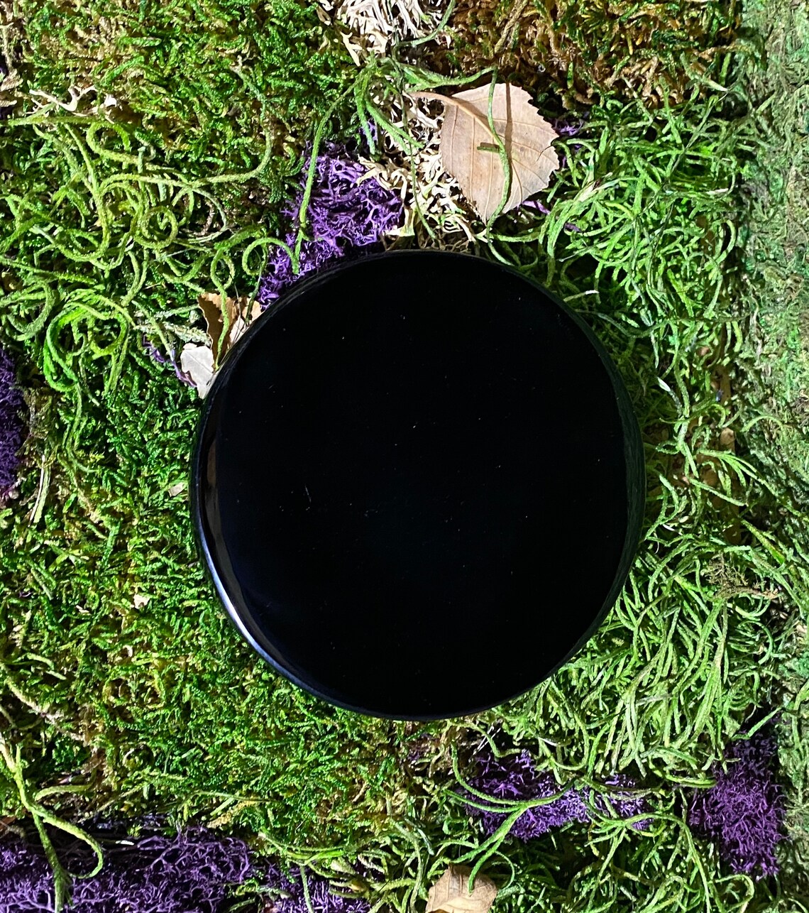 Black Obsidian Mirror 5 Inches/110 Mm | Etsy