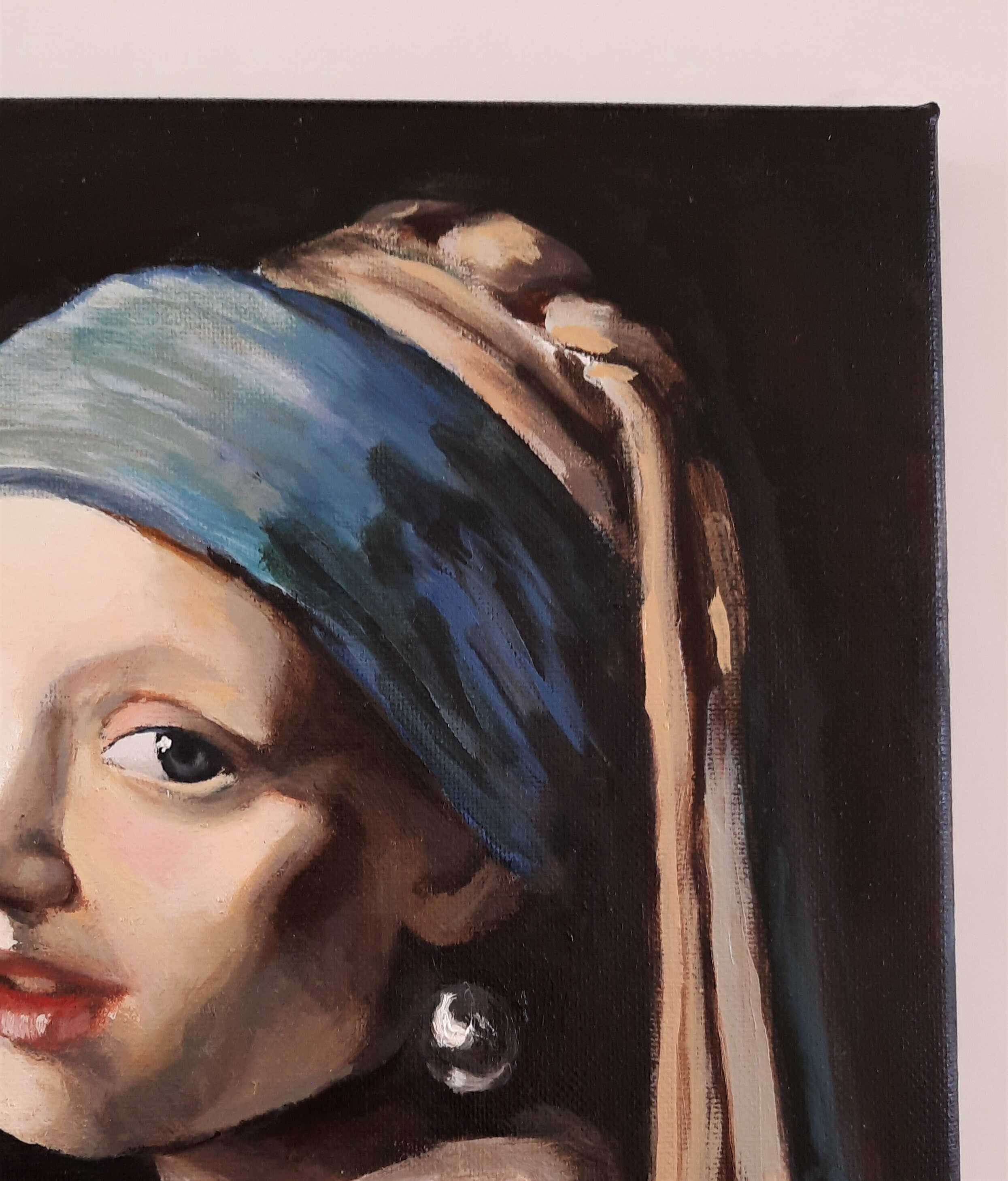Girl With a Pearl Earring, Copy of Johannes Vermeer's Painting, Oil ...
