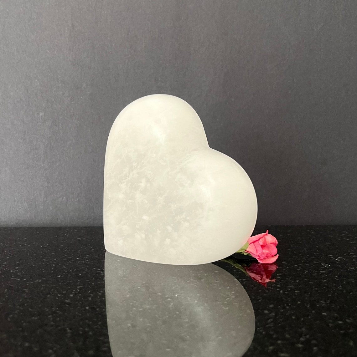 Translucent White Alabaster Standing Heart Sculpture 3 1/4 - Etsy