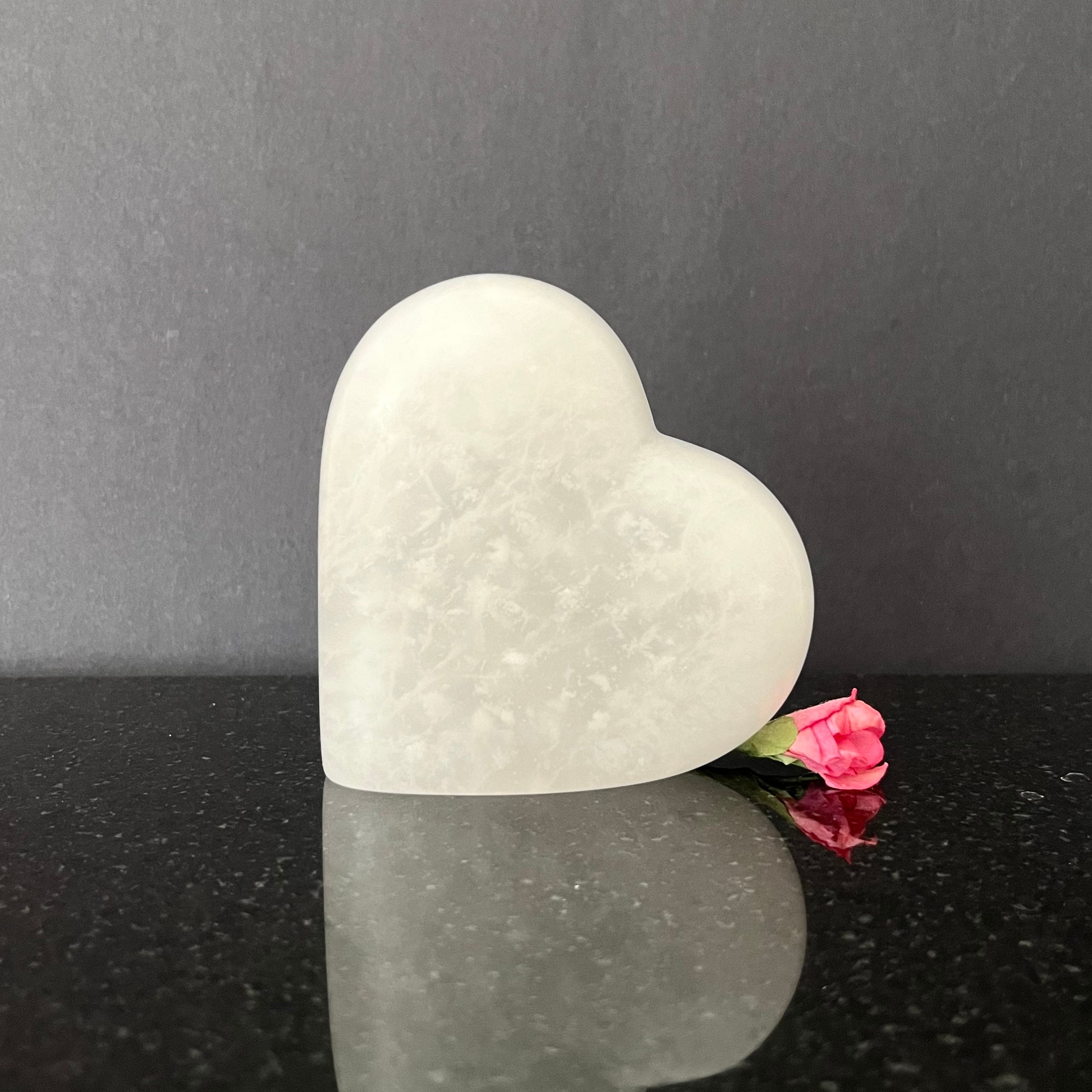 Translucent White Alabaster Standing Heart Sculpture 3 1/4 - Etsy