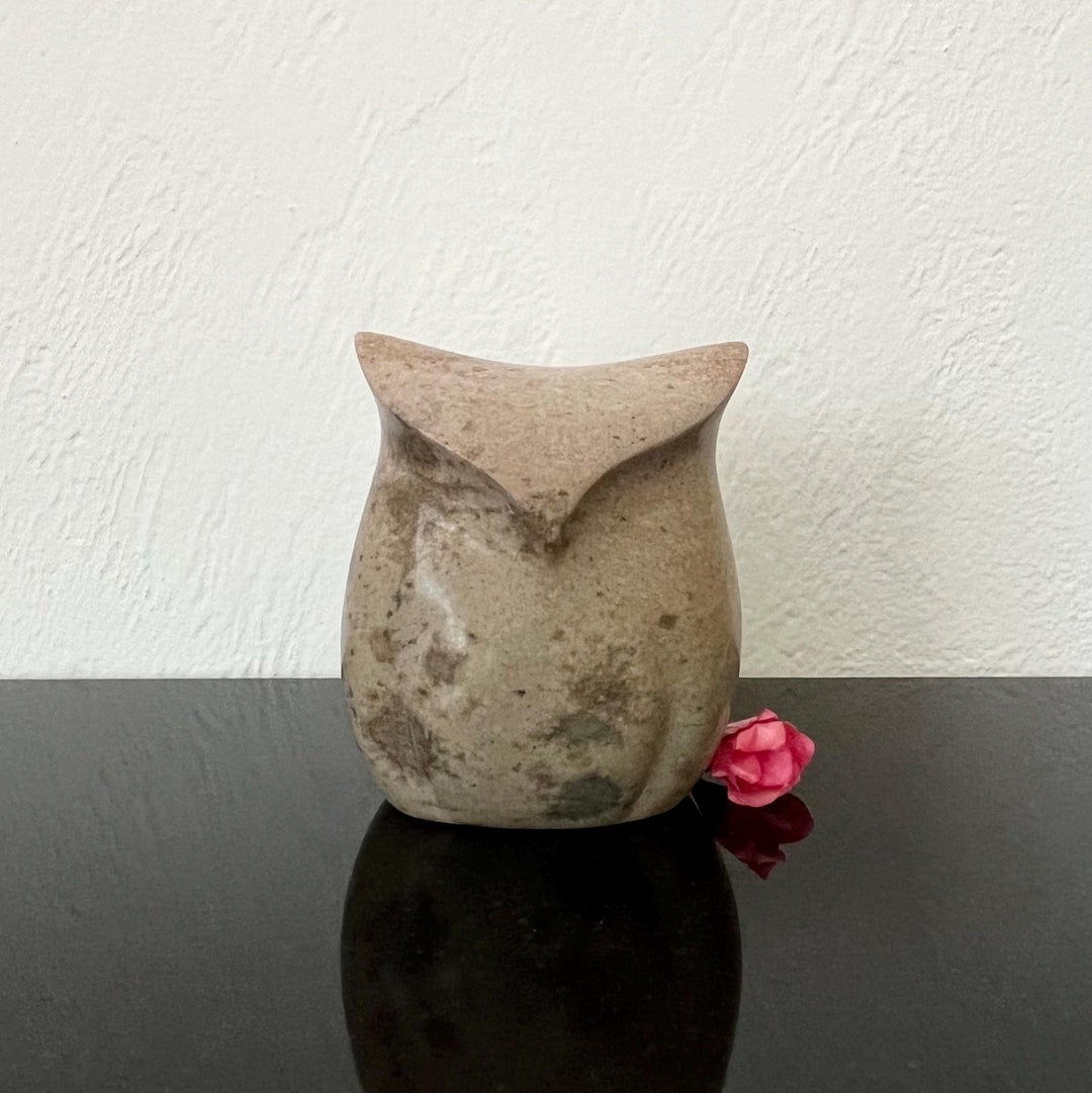 Freckles the Owlet — Spotted Beige Brazilian Soapstone - Etsy
