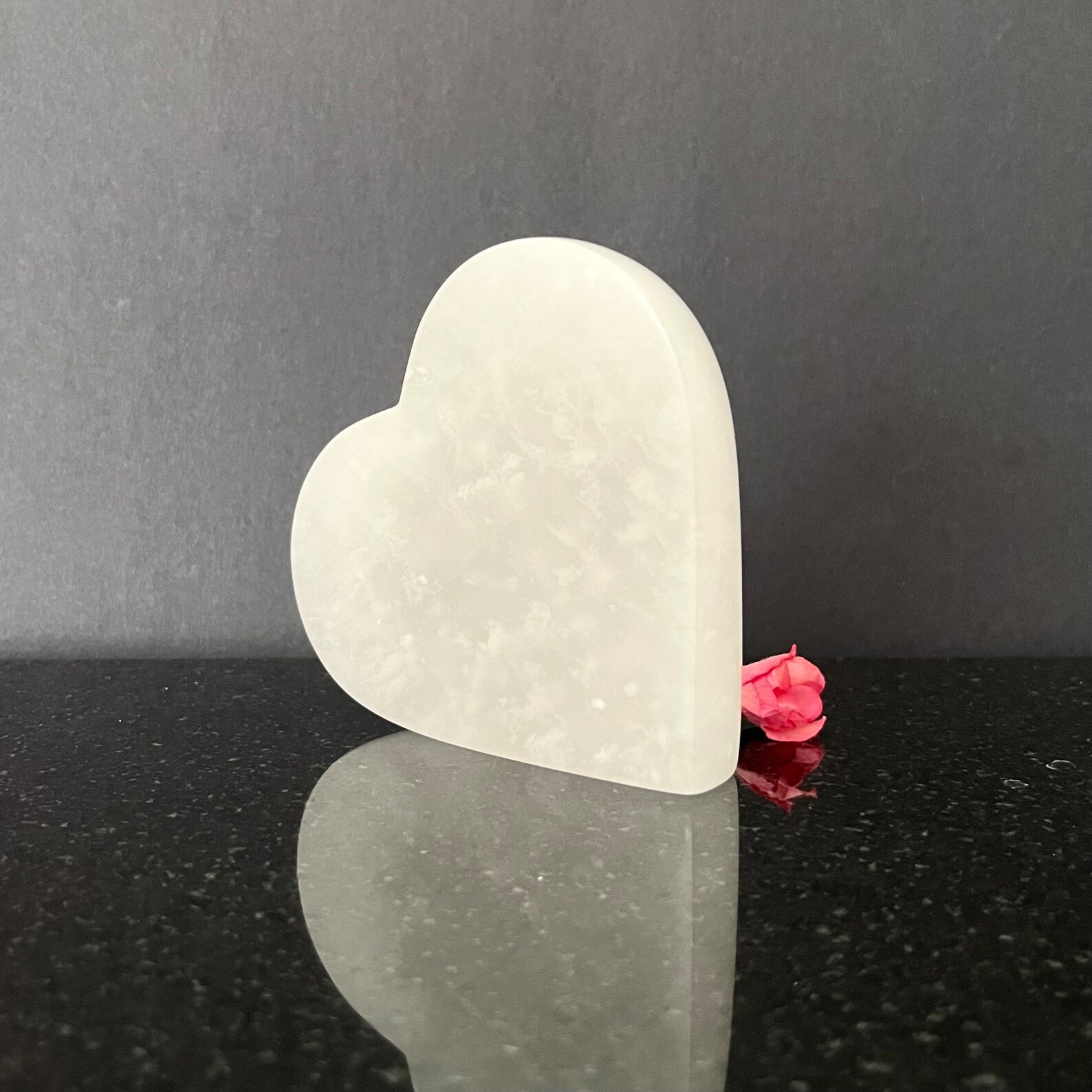 Translucent White Alabaster Standing Heart Sculpture 3 1/4 - Etsy