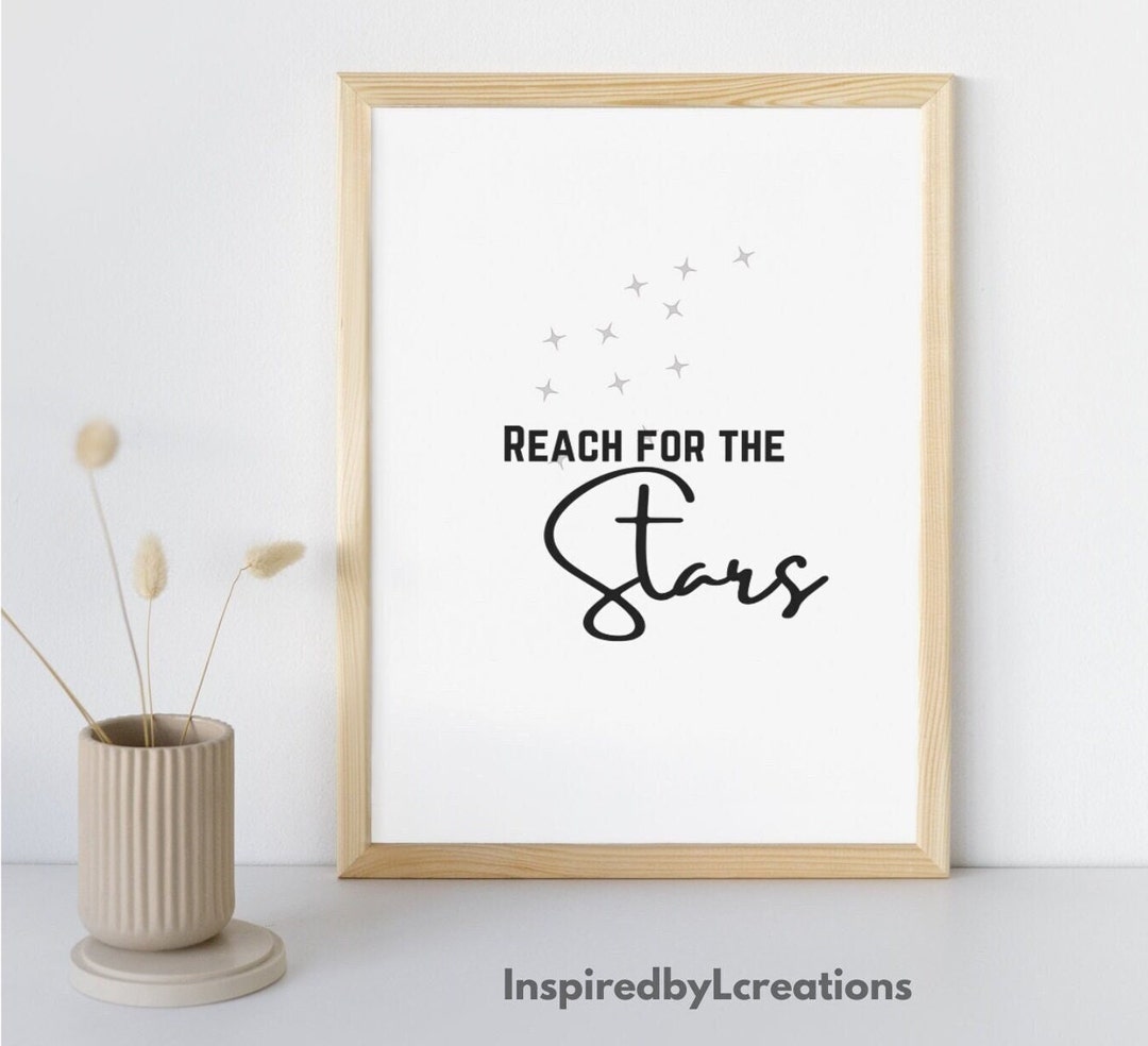 Reach for the Stars Poster Motivational Inspirational Saying Quotes ...