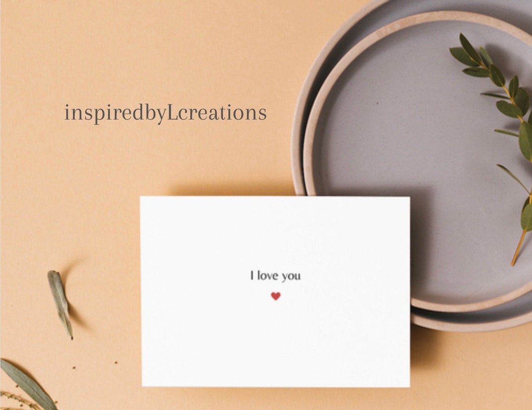 I Love You Note Card Note Digital Download Valentine’s Day Notecard ...