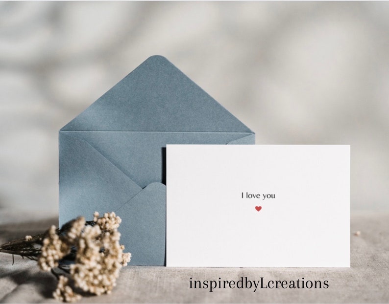 I Love You Note Card Note Digital Download Valentine’s Day Notecard ...