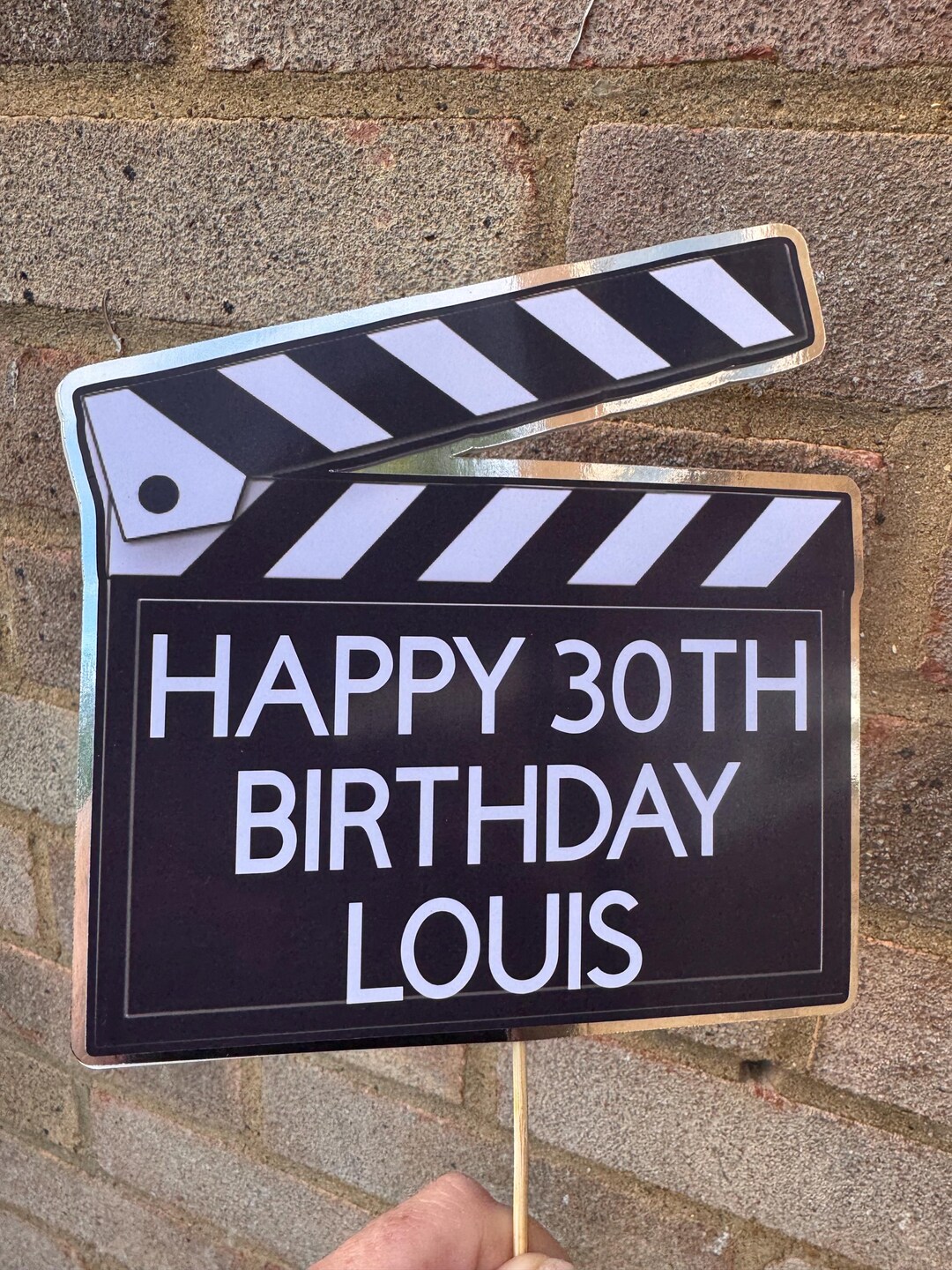 Film Clapper Board Cake Topper: Movie Theme Birthday Personalised - Etsy UK