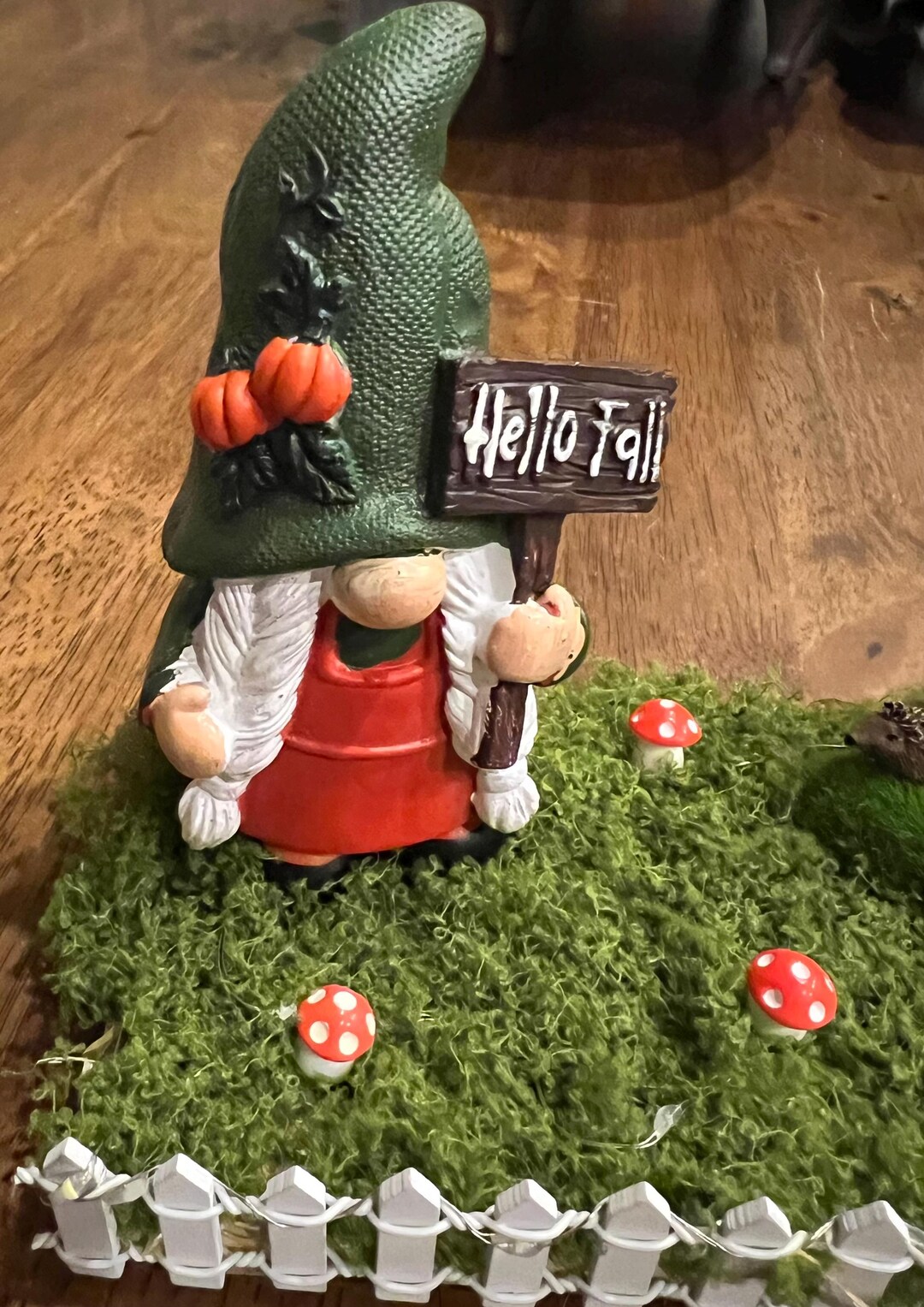 Fall Gnome Mini Garden Scene -handmade Fall Lantern - Etsy
