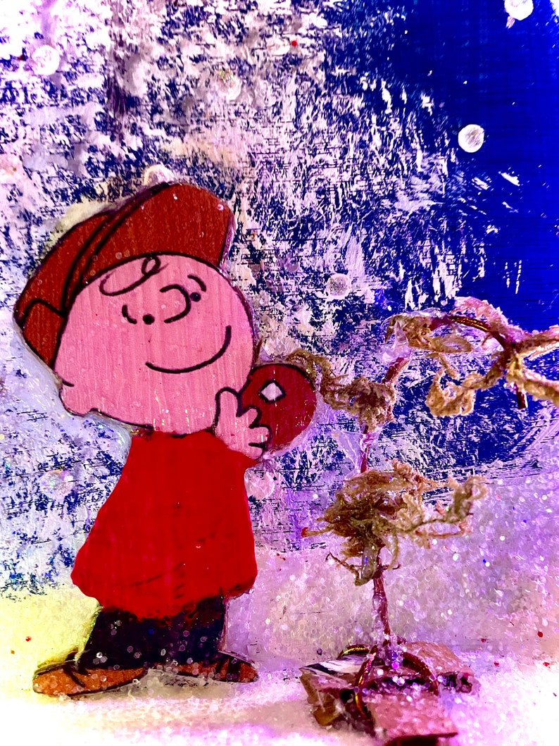 Charlie Brown Snoopy Christmas Shadow Box - Etsy
