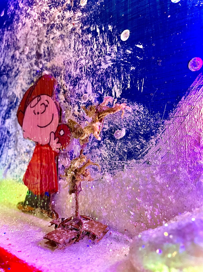 Charlie Brown Snoopy Christmas Shadow Box - Etsy