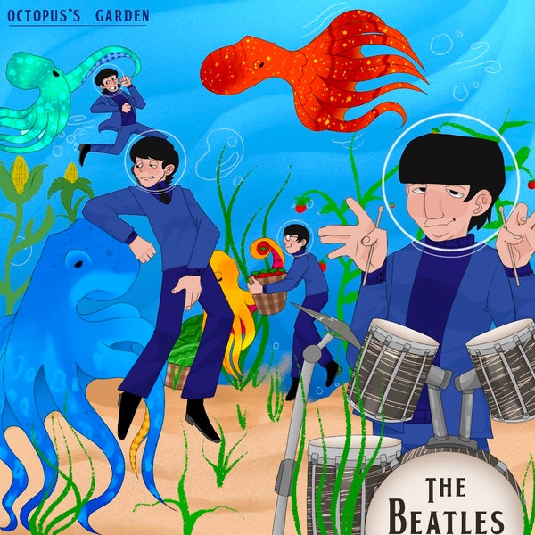 The Beatles Cartoon - Etsy