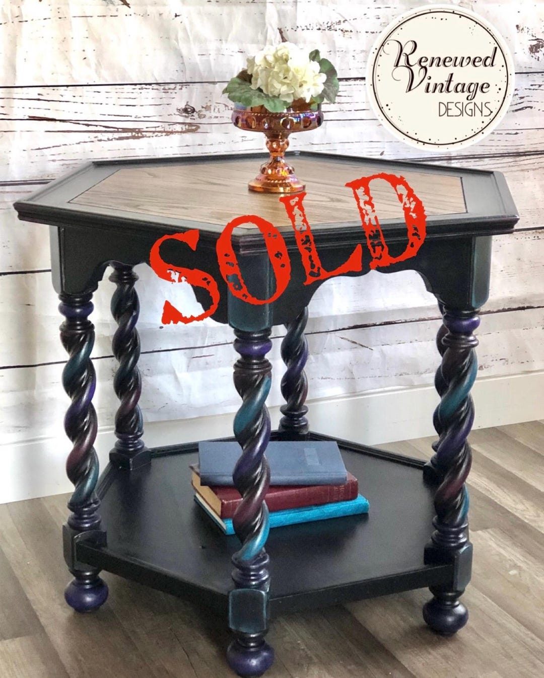 SAMPLE: Barley Twist Hexagon Table (SEE DESCRIPTION) - Etsy