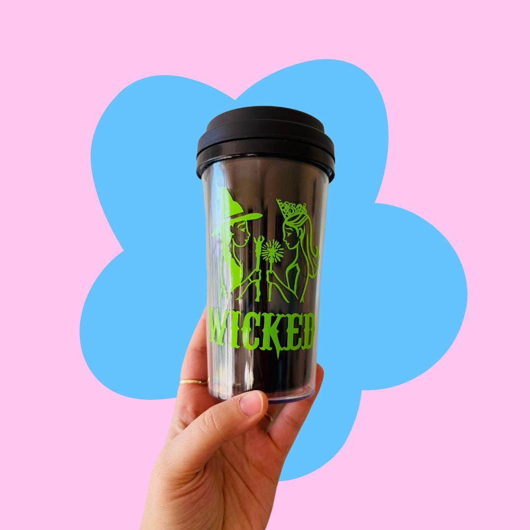 Wicked Inspired To-go Cups | Reusable Travel Mug With Magical Charm - Etsy