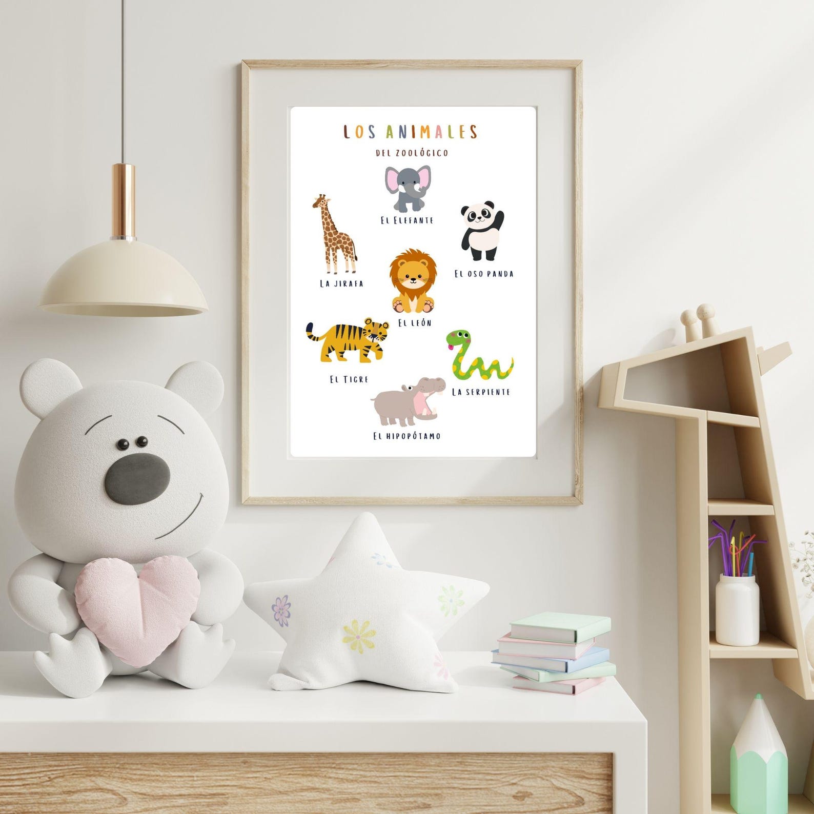 Spanish Zoo Animals Vocabulary Educational Printable Poster - Etsy