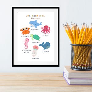 Spanish Animals Bundle Vocabulary Educational Printable Posters - Etsy