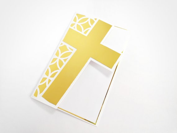 First Communion SVG Card Template Easter Laser Cut File | Etsy