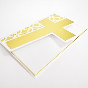 First Communion SVG Card Template Easter Laser Cut File Baptism Cricut ...