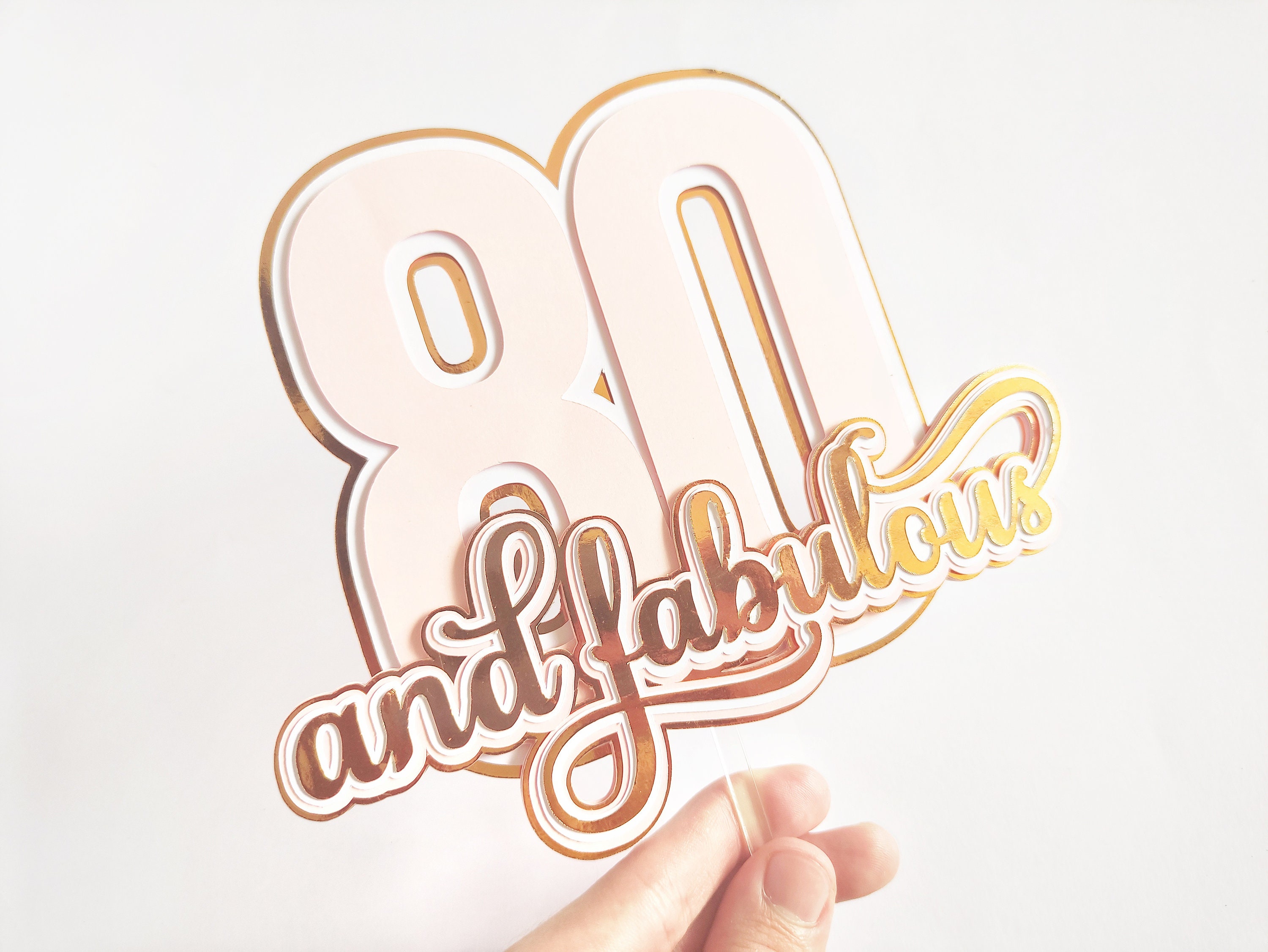 80th Birthday Cake Topper SVG Template Happy Birthday Topper - Etsy Canada