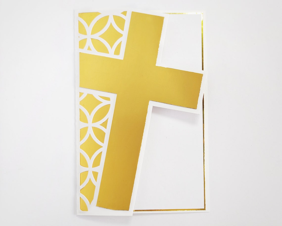 First Communion SVG Card Template Easter Laser Cut File | Etsy